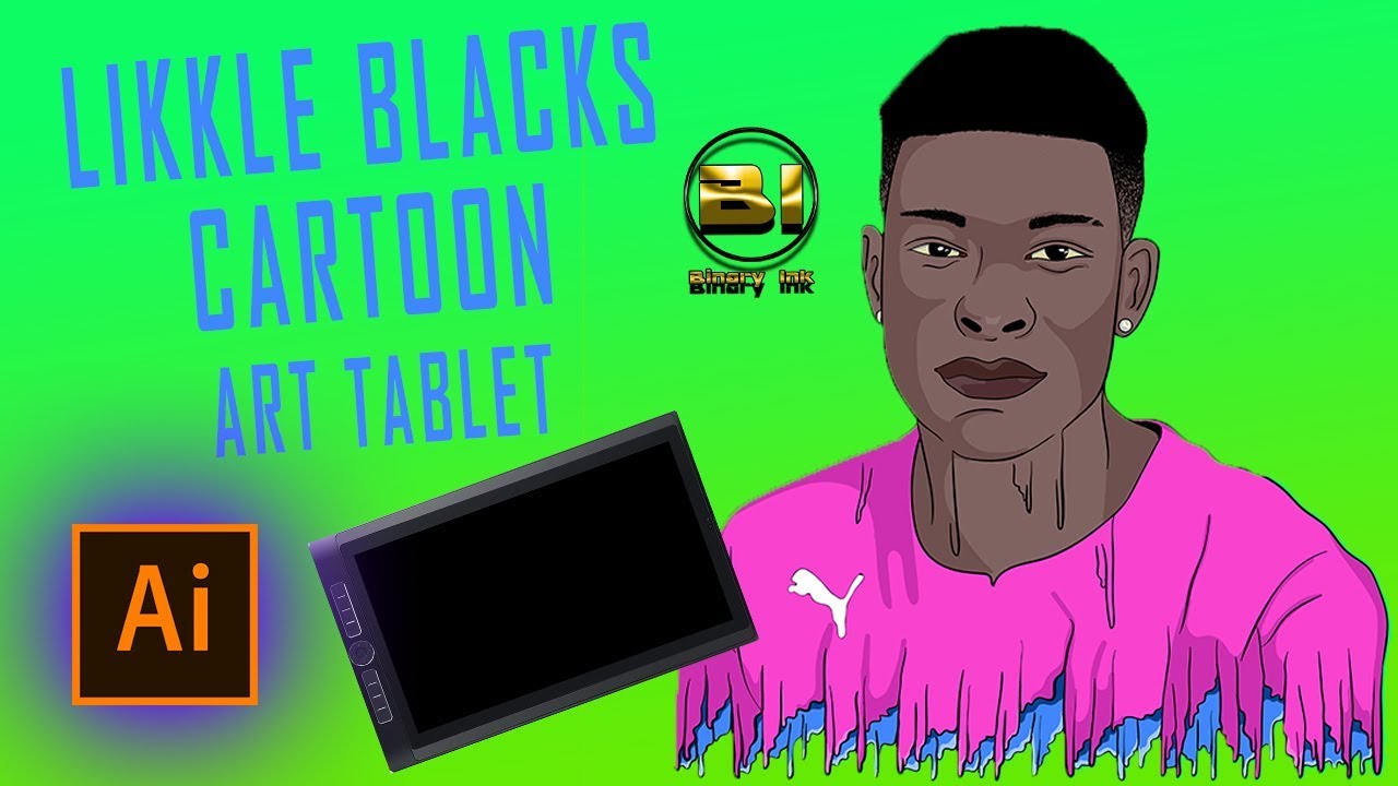 Likkle Blacks Cartoon/ Speed Art Illustrator - YouTube
