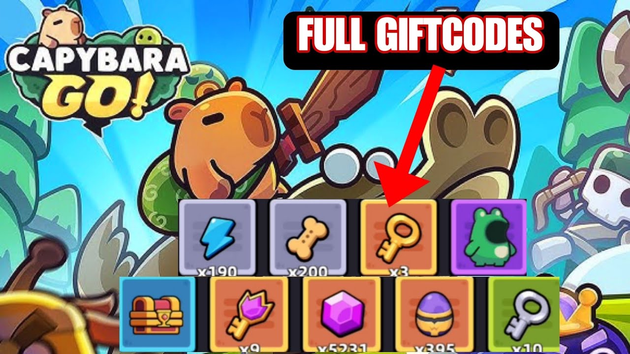 Capybara GO & Full 22 Giftcodes | 22 Free Codes Capybara GO - How to ...