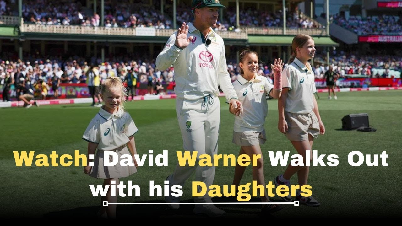 David Warner Retirement: Emotional Warner Walks Out With His Daughters ...