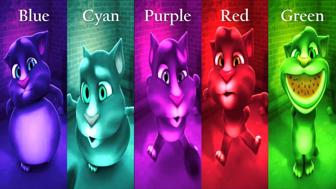 Learn Colors with My Talking Tom Colours for Kids Animation Education ...