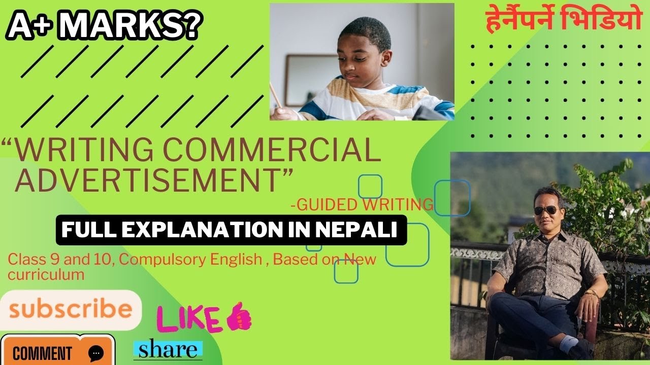 English Class 8, 9 and 10, Guided Writing, Type 2, A sample of ...