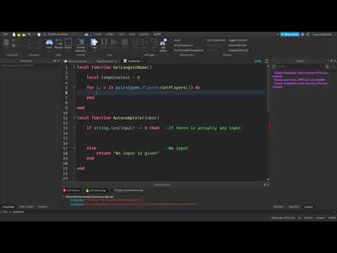 Making Username Autocompletion in Roblox - YouTube