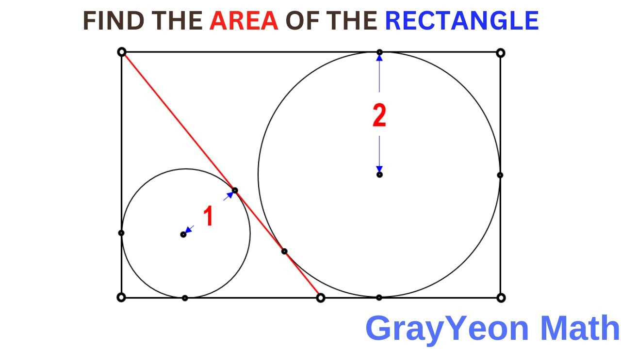 Find the area of the rectangle #geometryskills #mathpuzzles # ...