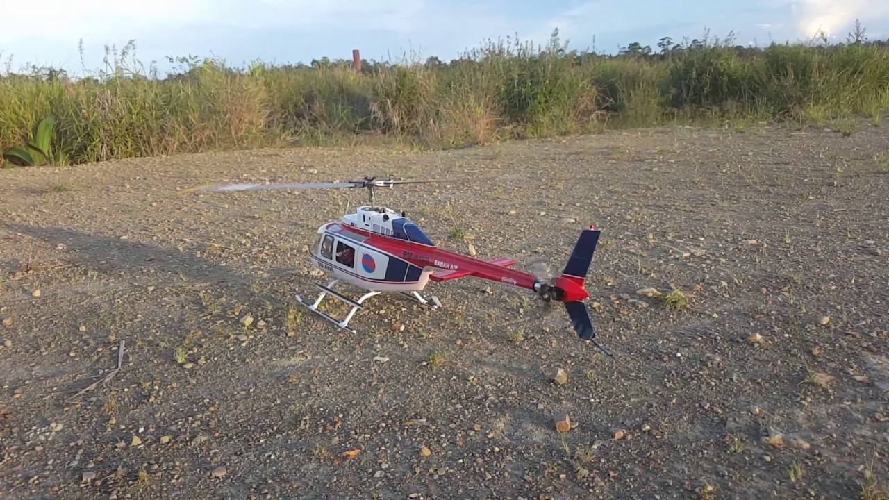 Scaled Mini Bell helicopter - Sabah Air - YouTube