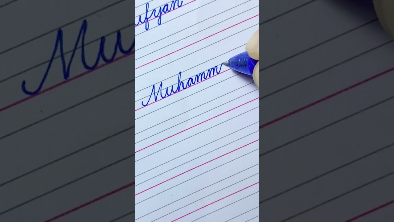 How to write “Muhammad” in English Cursive writing | Handwriting ...