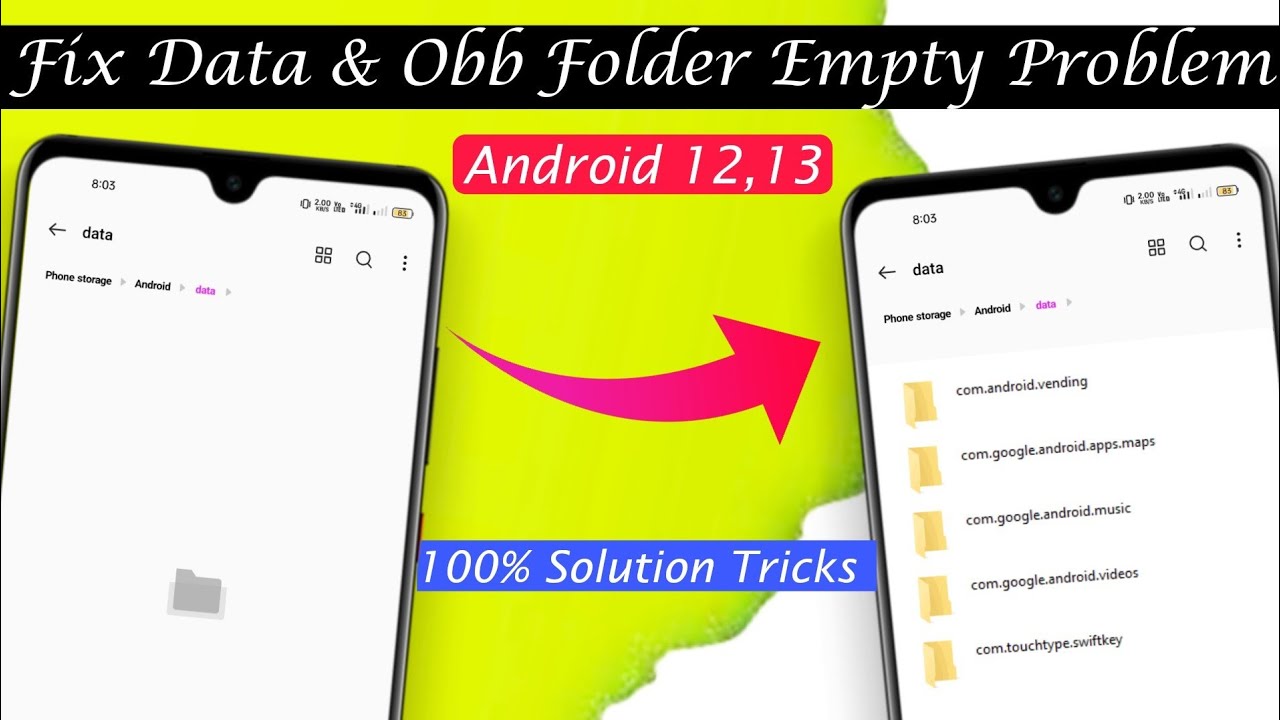 Android data file not showing | How to open data & obb folder without root | data access denied ...