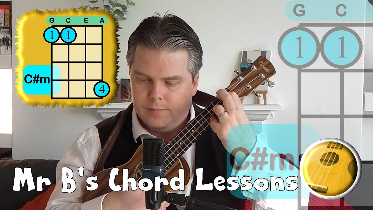 How to play the C#m chord | Mr B's Ukulele Channel - YouTube