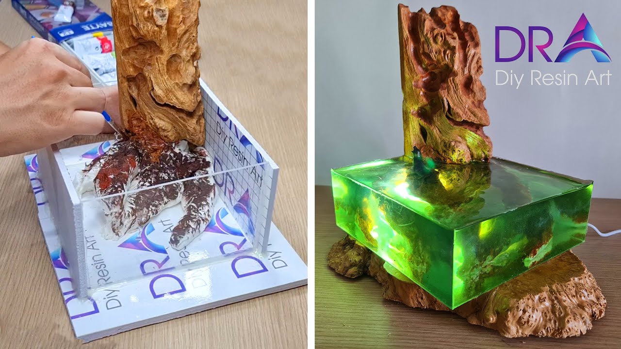 Creating Stunning DIY Resin Art Lamps | Diy Resin Art - YouTube