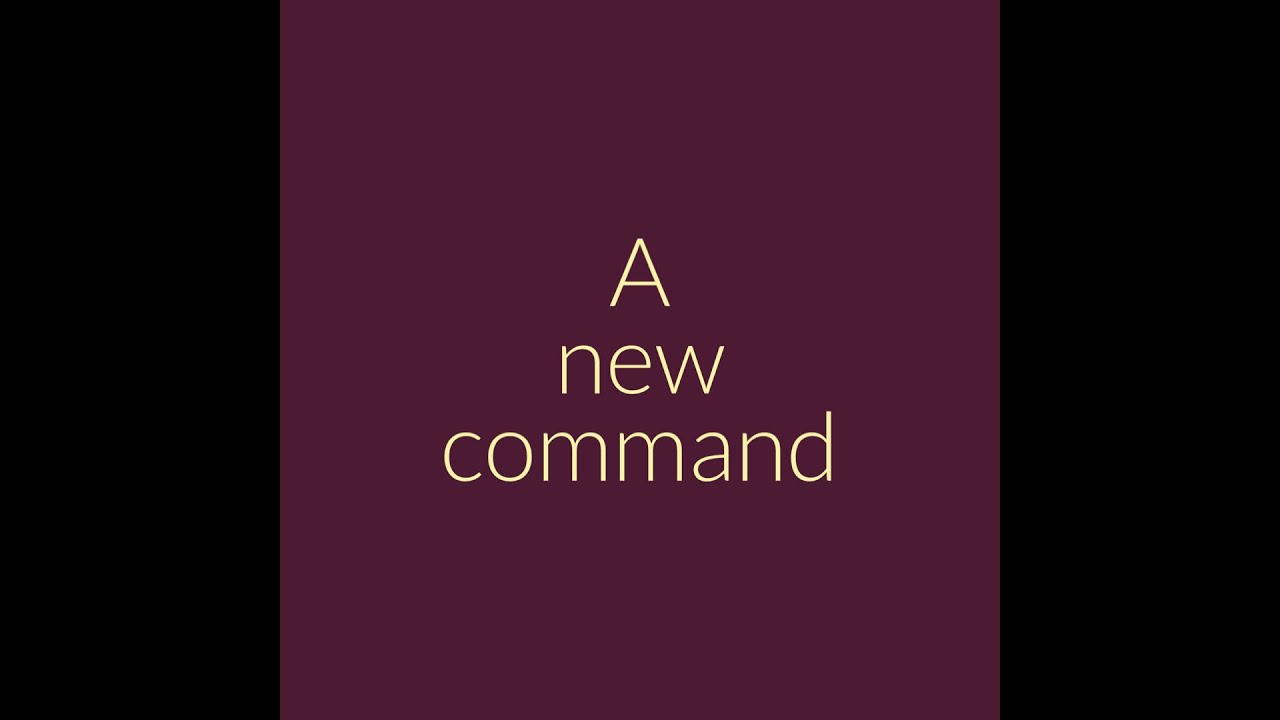 A new command - YouTube