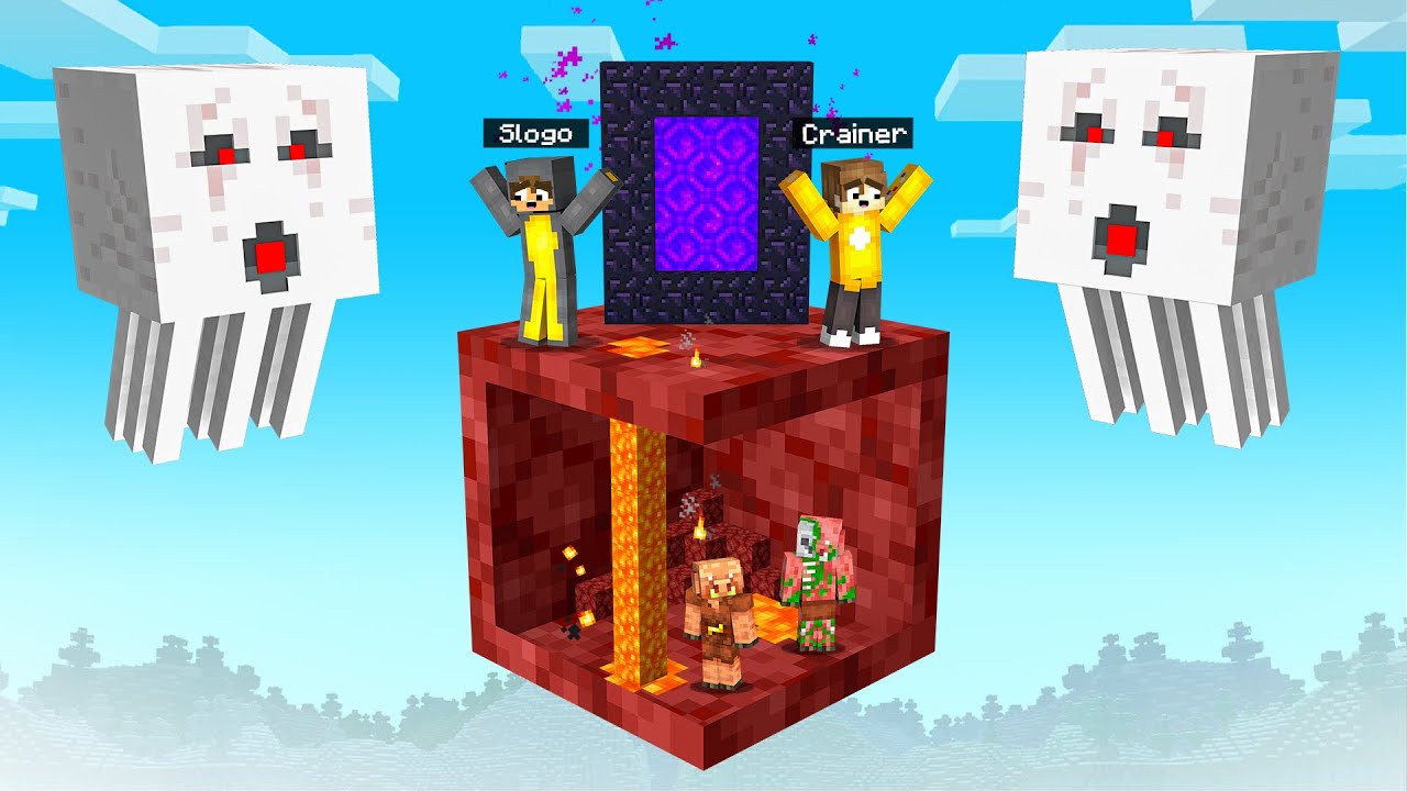 Surviving The NETHER In Hardcore Minecraft One Block! - YouTube