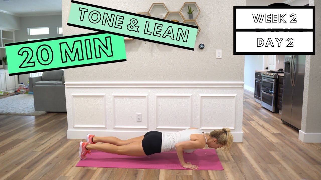 TOTAL BODY TONE & LEAN | BODYWEIGHT ONLY - NO EQUIPMENT | WEEK 2 DAY 2 ...