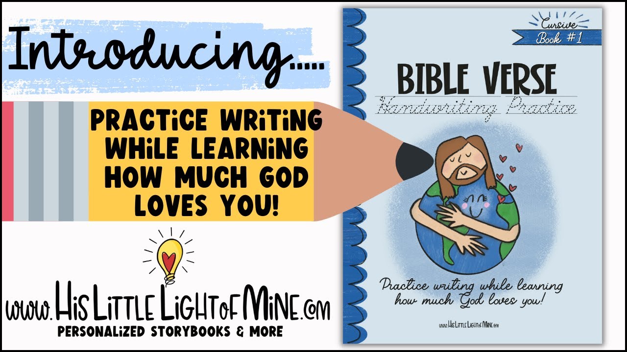 Cursive Bible Verse Handwriting Practice Workbooks - YouTube