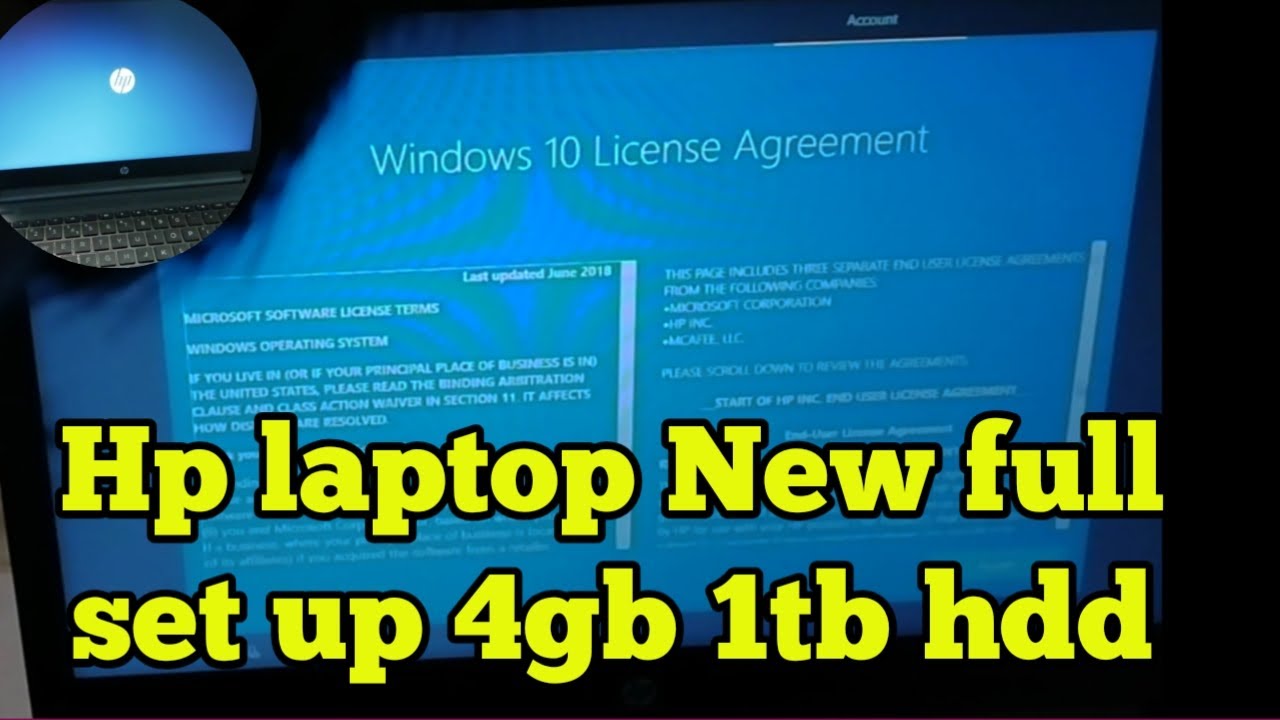 How to setup hp laptop 247 g7 4gb Ram 1tb hdd - YouTube