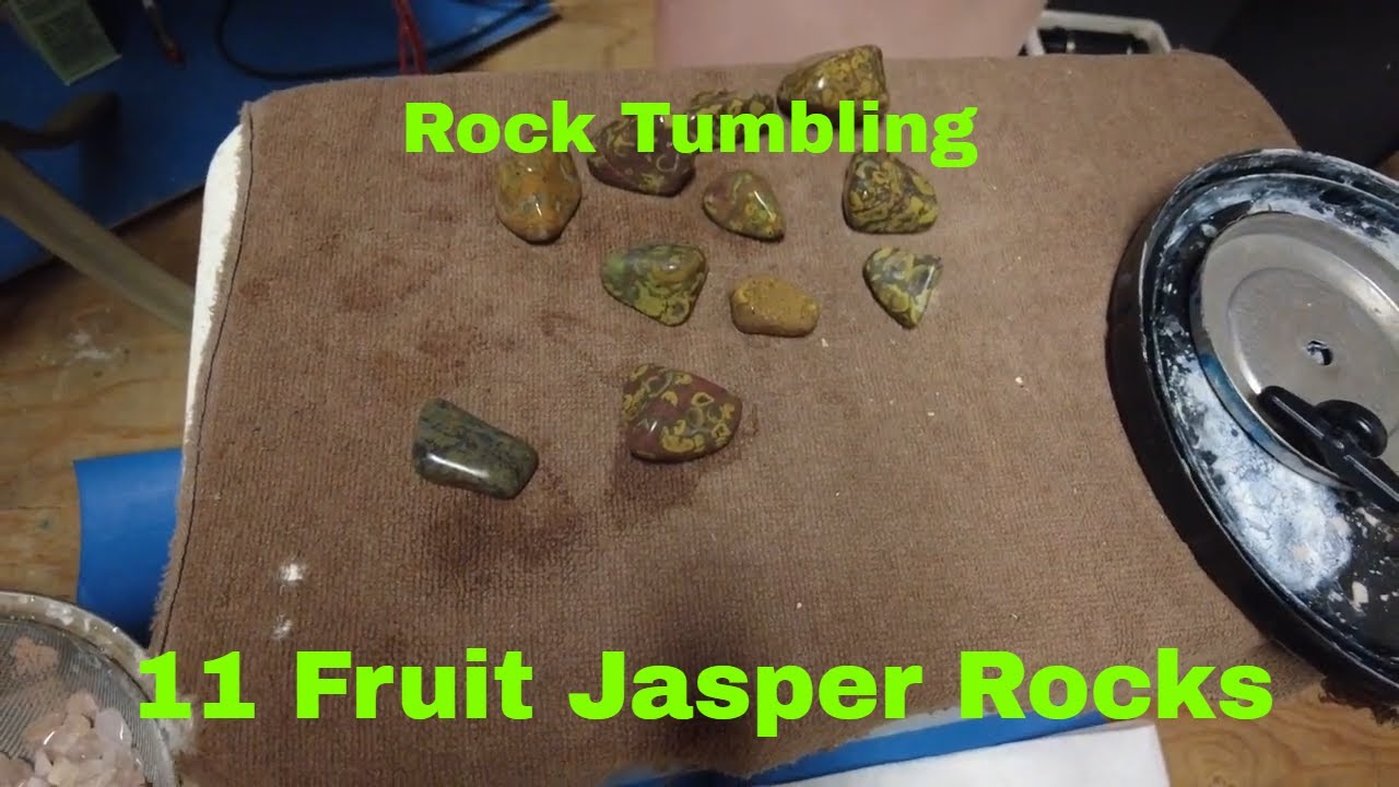 New Update Rock Tumbling Fruit Jasper Stage 1 #rocktumbling # ...