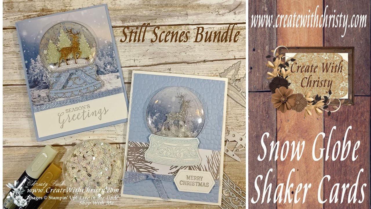 Christmas Snow Globe Shaker Cards Video - YouTube