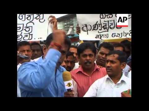 Hundreds protest after official tied to tree as punishment