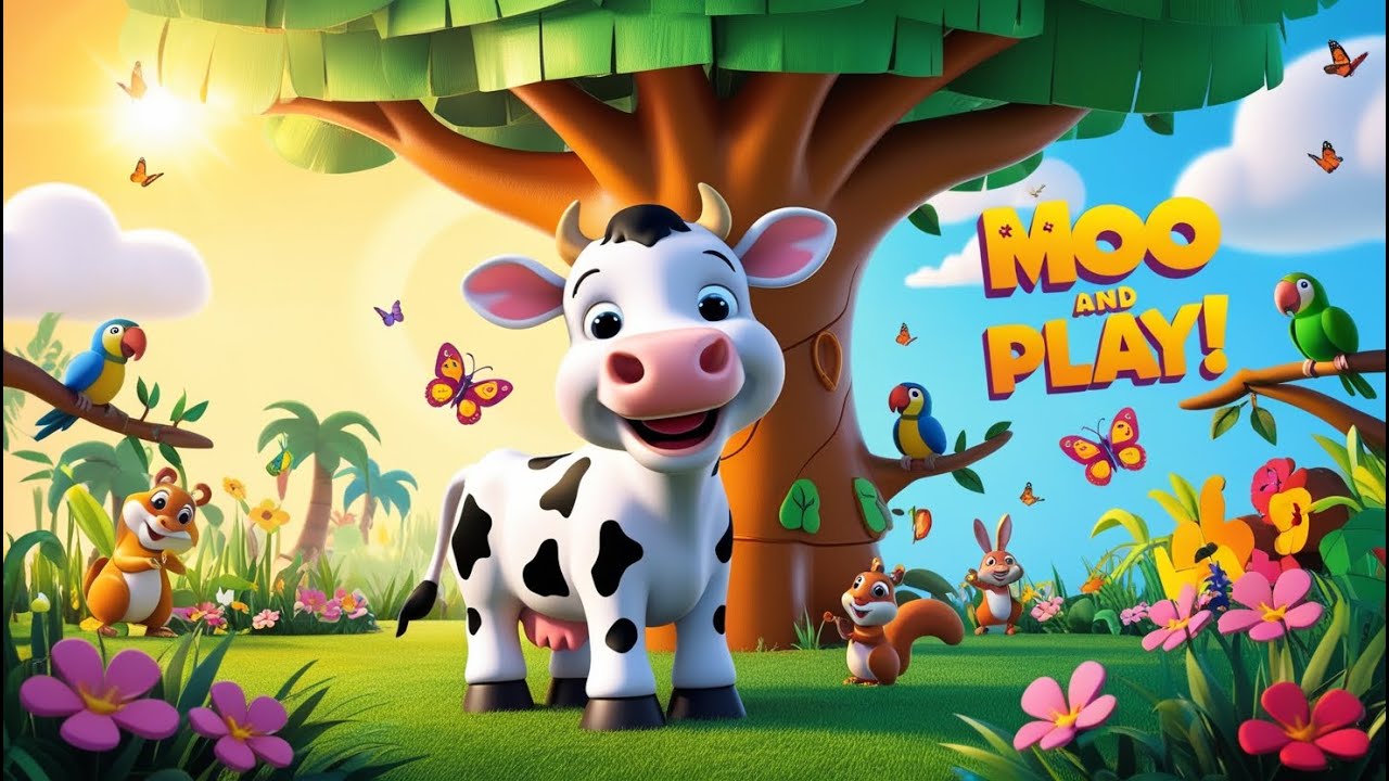 The Cow Moo Moo Kids Song | Fun Nursery Rhyme For Kids - YouTube