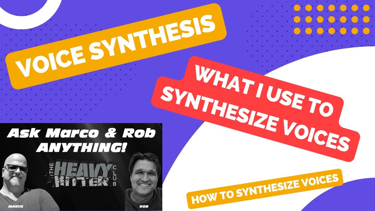 How to Synthesize Voices What I Use for Voice Synthesis #texttospeech ...