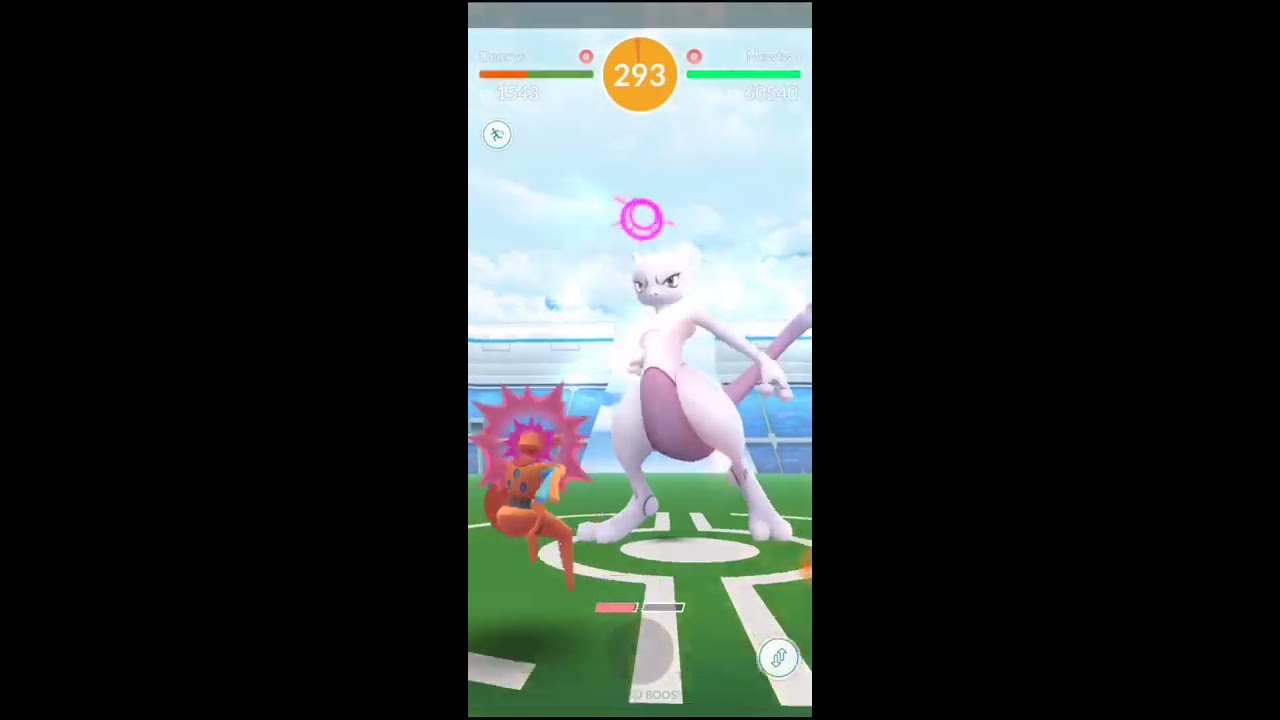 Deoxys VS Mewtwo Pokemon Go New Ex Raid Pass - YouTube