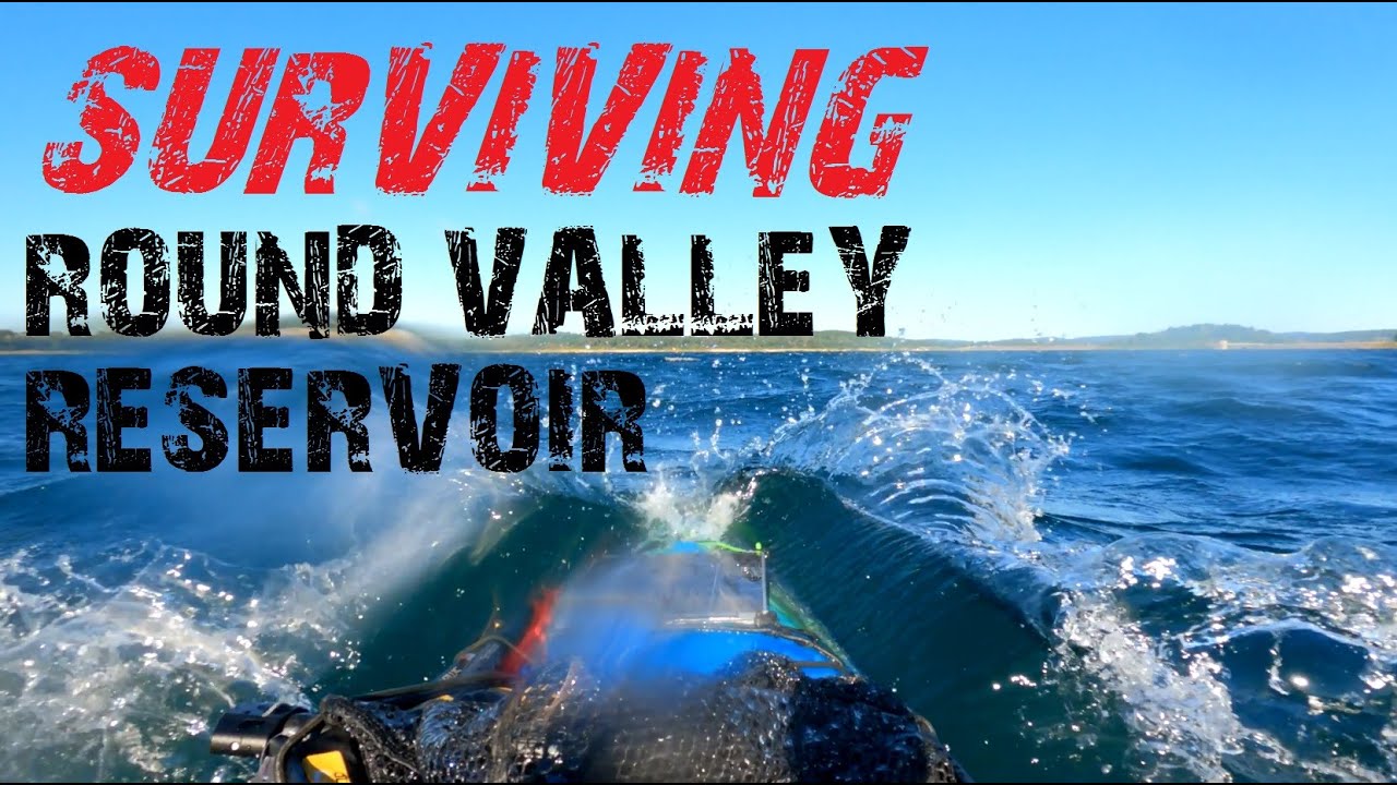 Kayaking Round Valley Reservoir in 20 MPH wind - YouTube