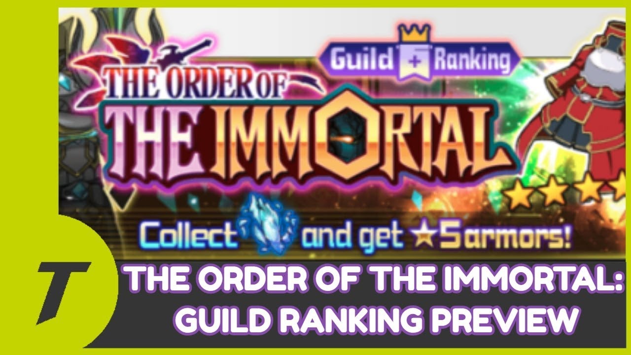 The Order Of The Immortal Guild Ranking Event Preview [SAO Memory ...