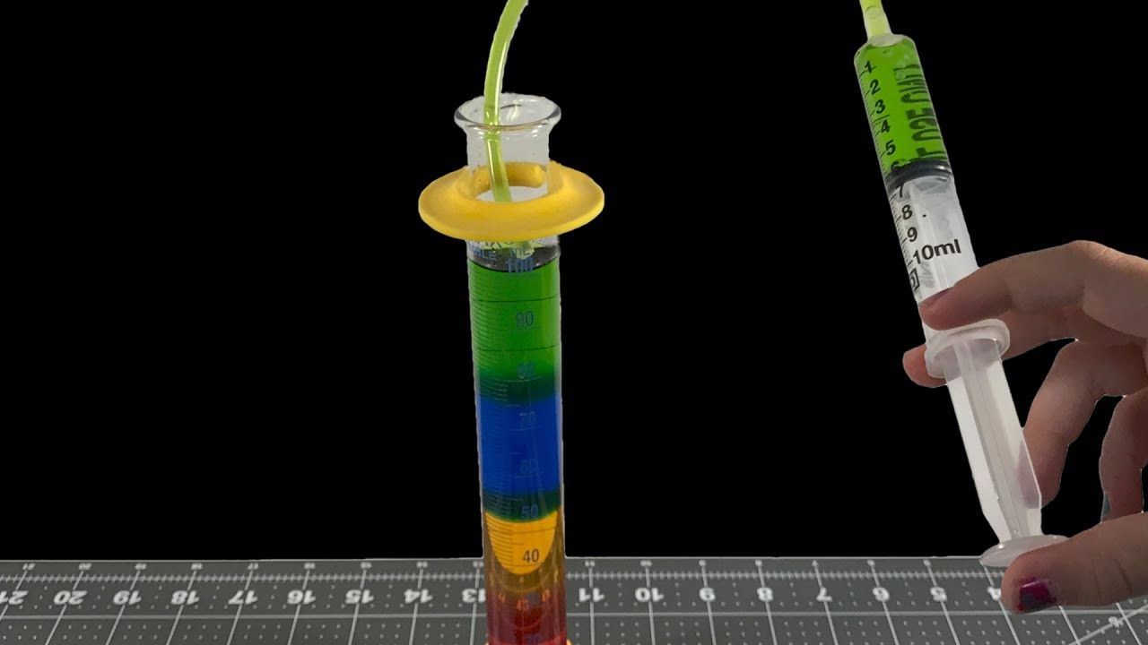How to make a Sugar Water Density Tower - YouTube