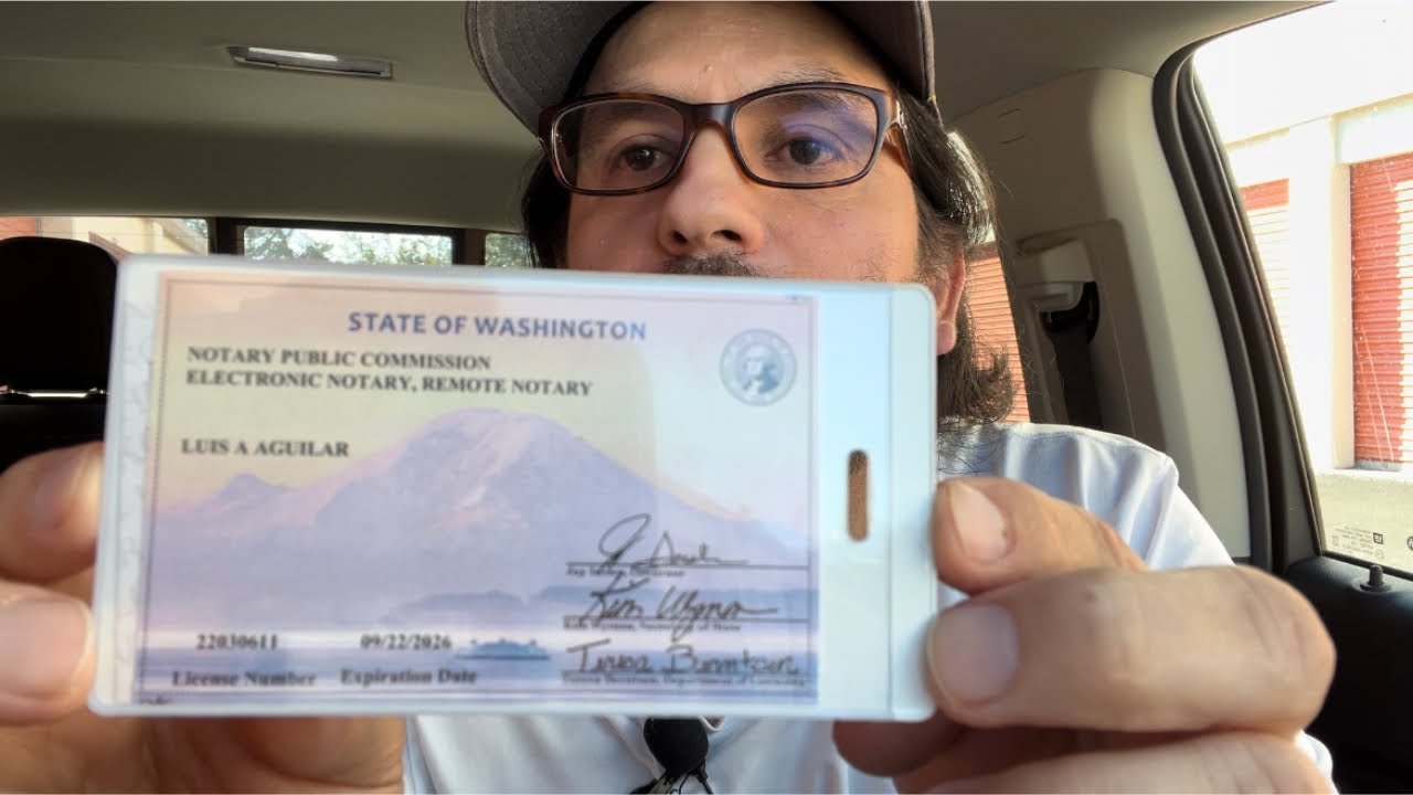 My public notary license. - YouTube
