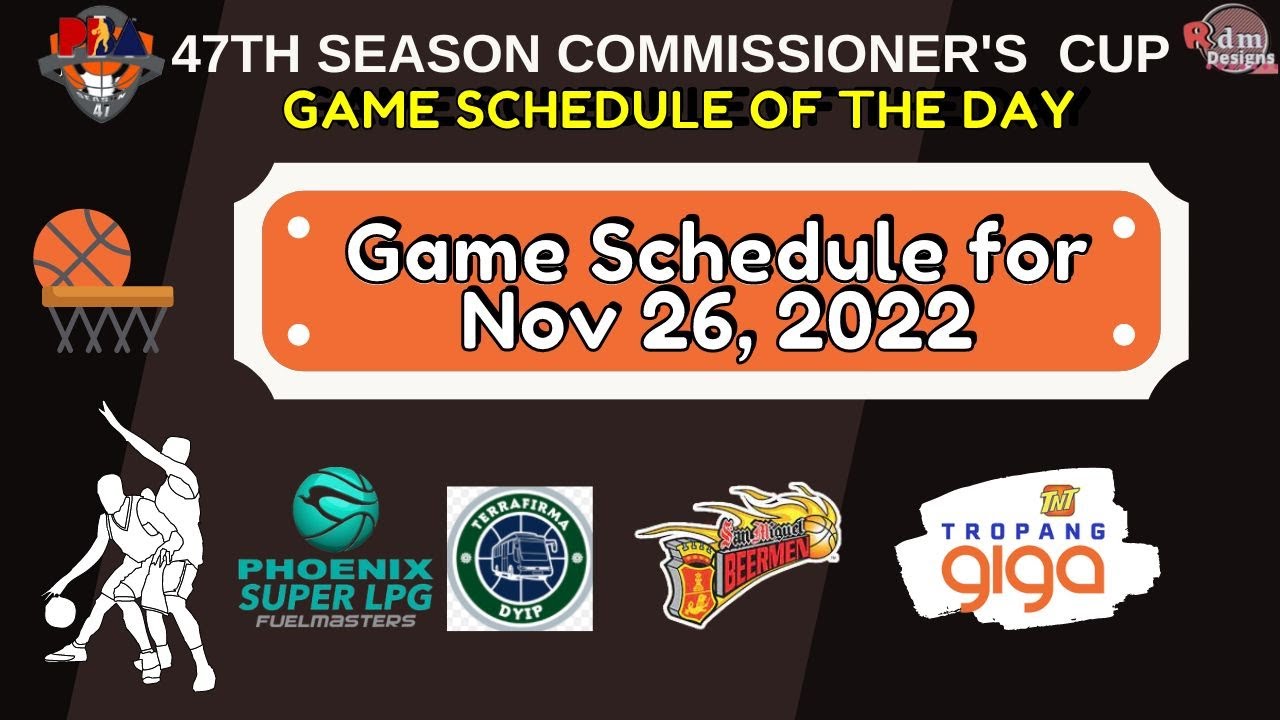 Pba Game Schedule Today Nov 26, 2022 | Phoenix vs Terrafirma | San ...