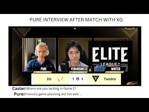 Tundra Pure interview after tied with XG in ELITE LEAGUE - YouTube