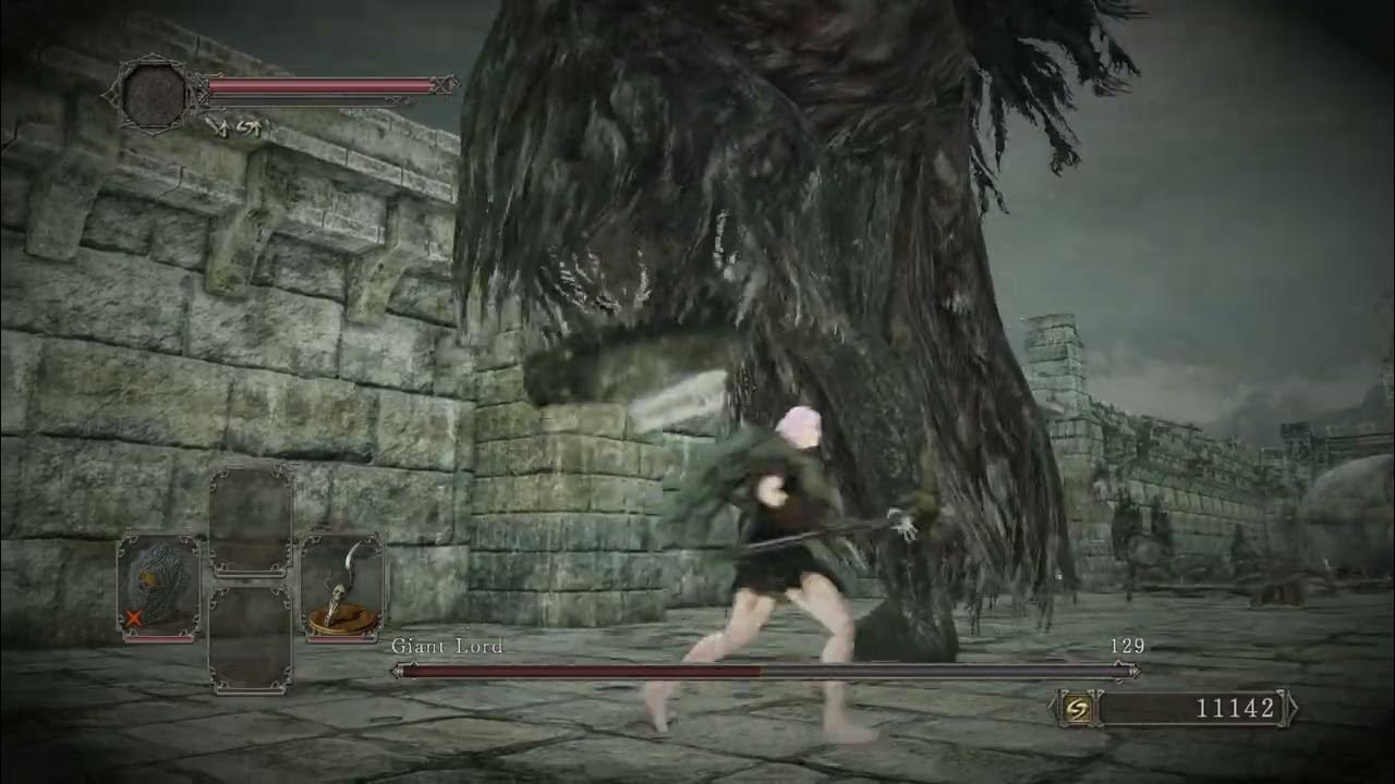 DS2 SL1 but I have to change my weapon for every boss - Giant Lord (Roaring Halberd +0, No Hit ...