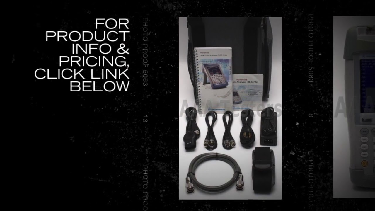 Rohde & Schwarz FSH18 Handheld Spectrum Analyzer FSH-18 - YouTube