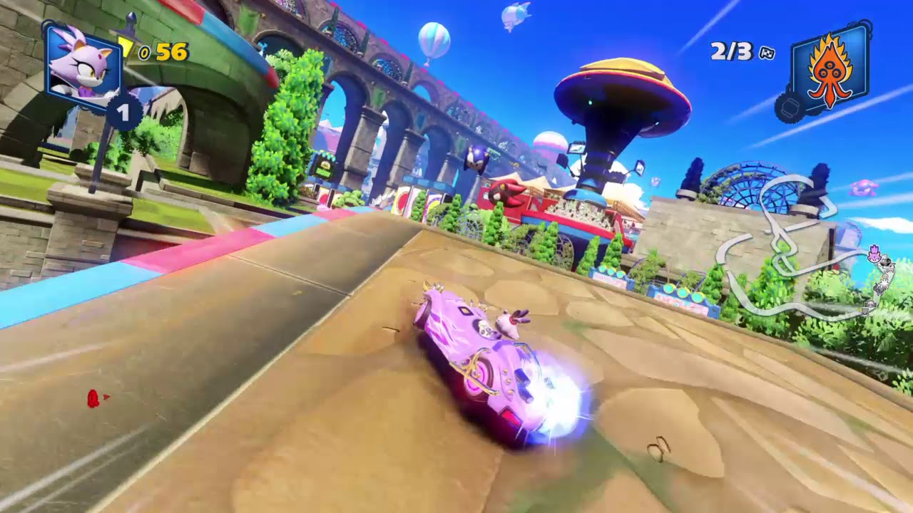 Team Sonic Racing Blaze the cat gameplay 2 - YouTube