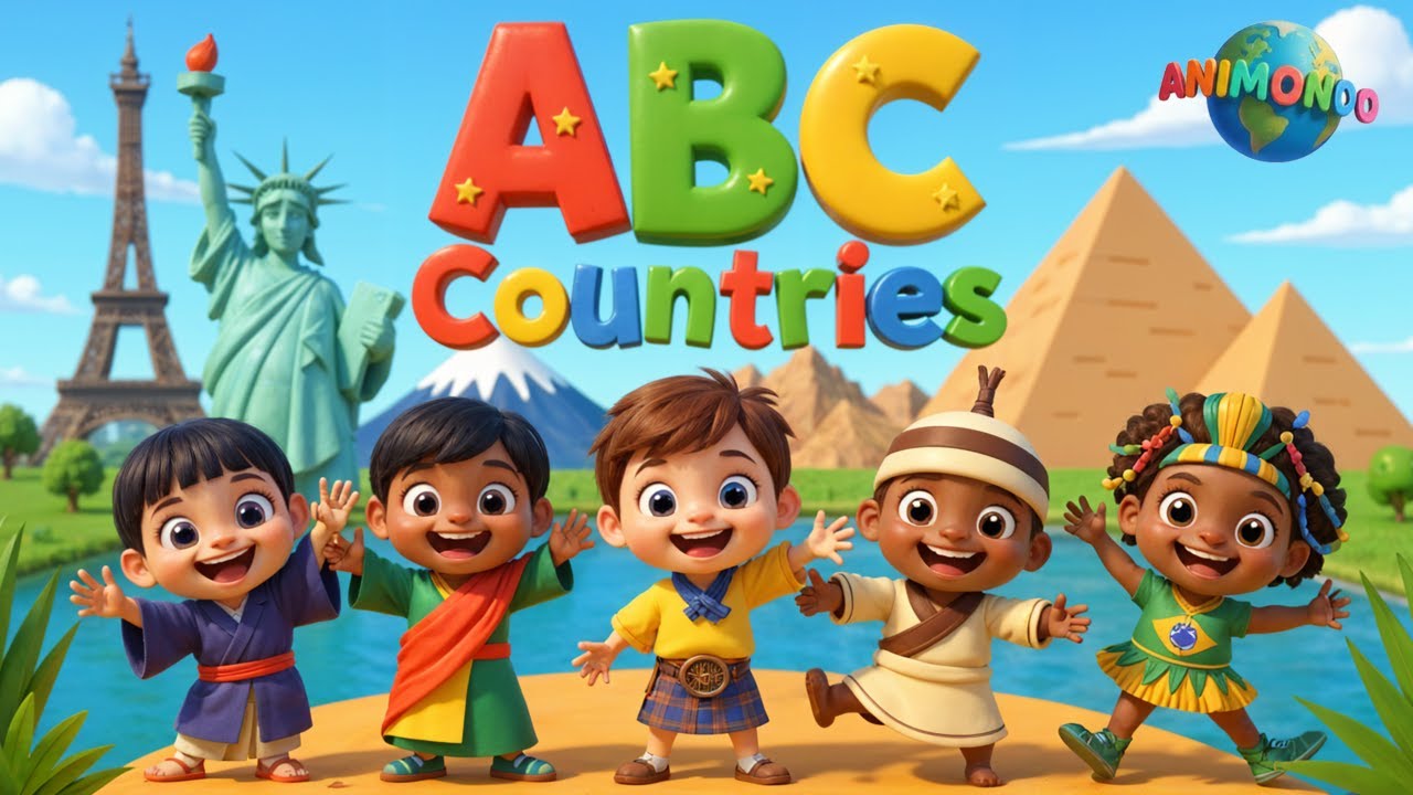 ABC Countries Alphabet 🌍 | Learn A–Z Nations in 4K! | A–Z Country Song ...