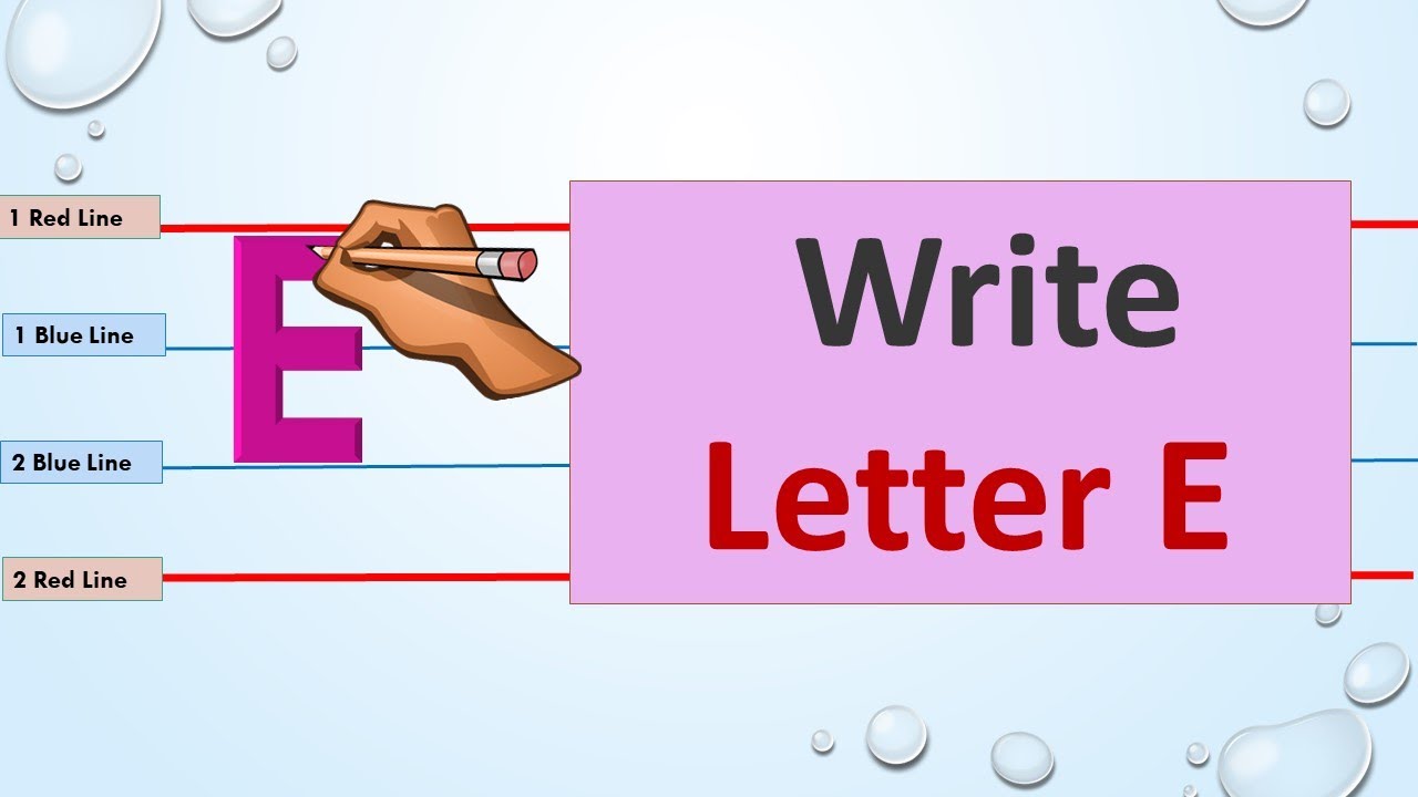 Write Letter E - YouTube