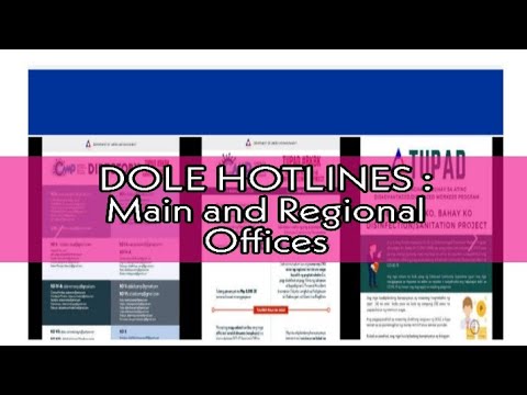 DOLE HOTLINE AND EMAIL ADDRESS - YouTube