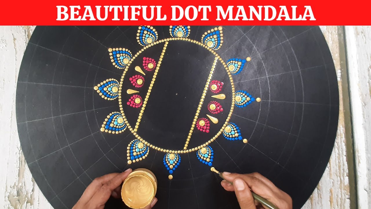 Dot Mandala on MDF | (Dot mandala for beginners) | Step by step | 73 ...