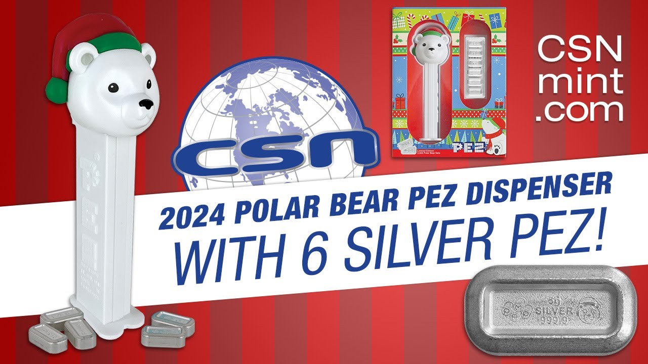 CHRISTMAS POLAR BEAR SILVER PEZ! - YouTube