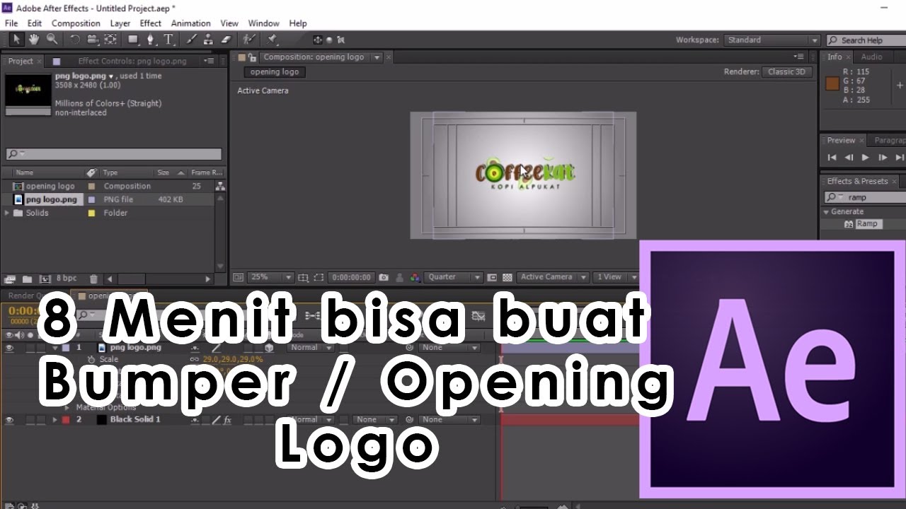 8 menit bisa buat Bumper / Opening Logo - YouTube