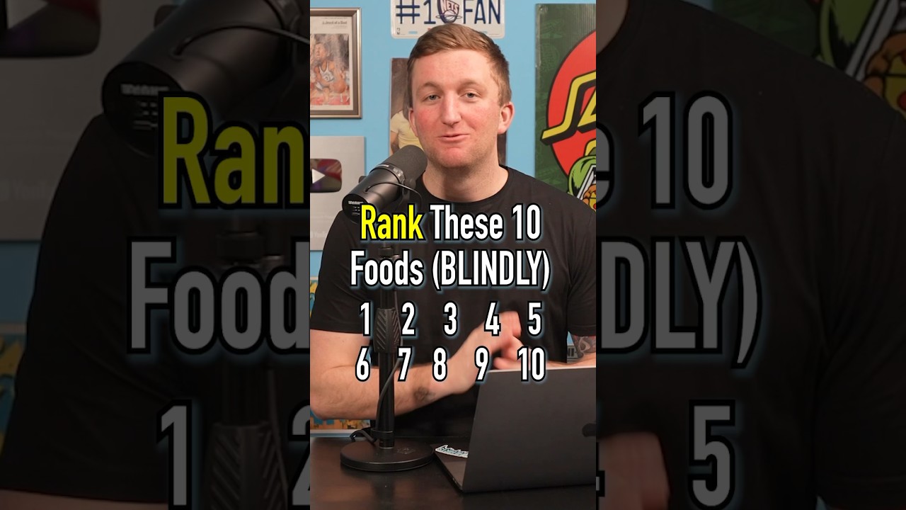 RANK THESE 10 FOODS BLINDLY! Did He Get It Right? #shorts #food # ...