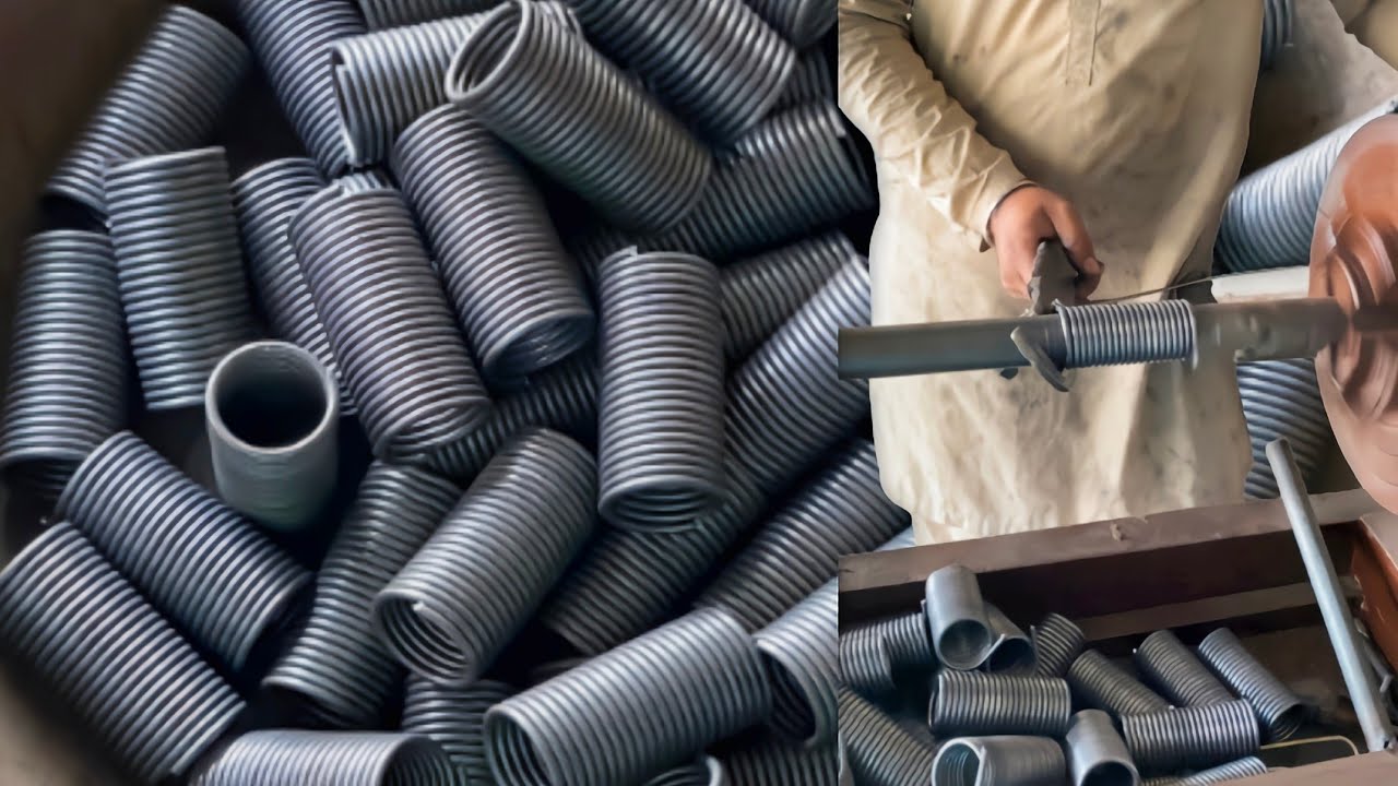 Crafting Custom Springs on a Lathe: Skilled Artisans at Work - YouTube
