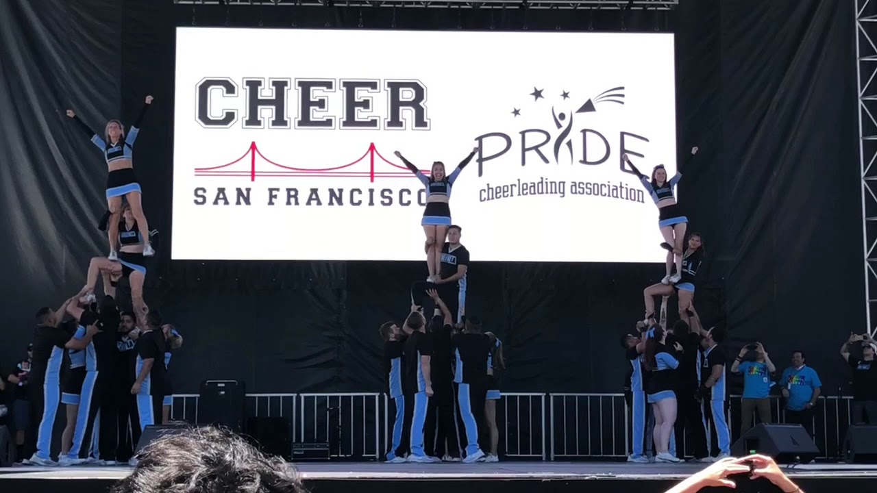 Cheer Los Angeles Stunt Routine at San Francisco Pride 2018 - YouTube