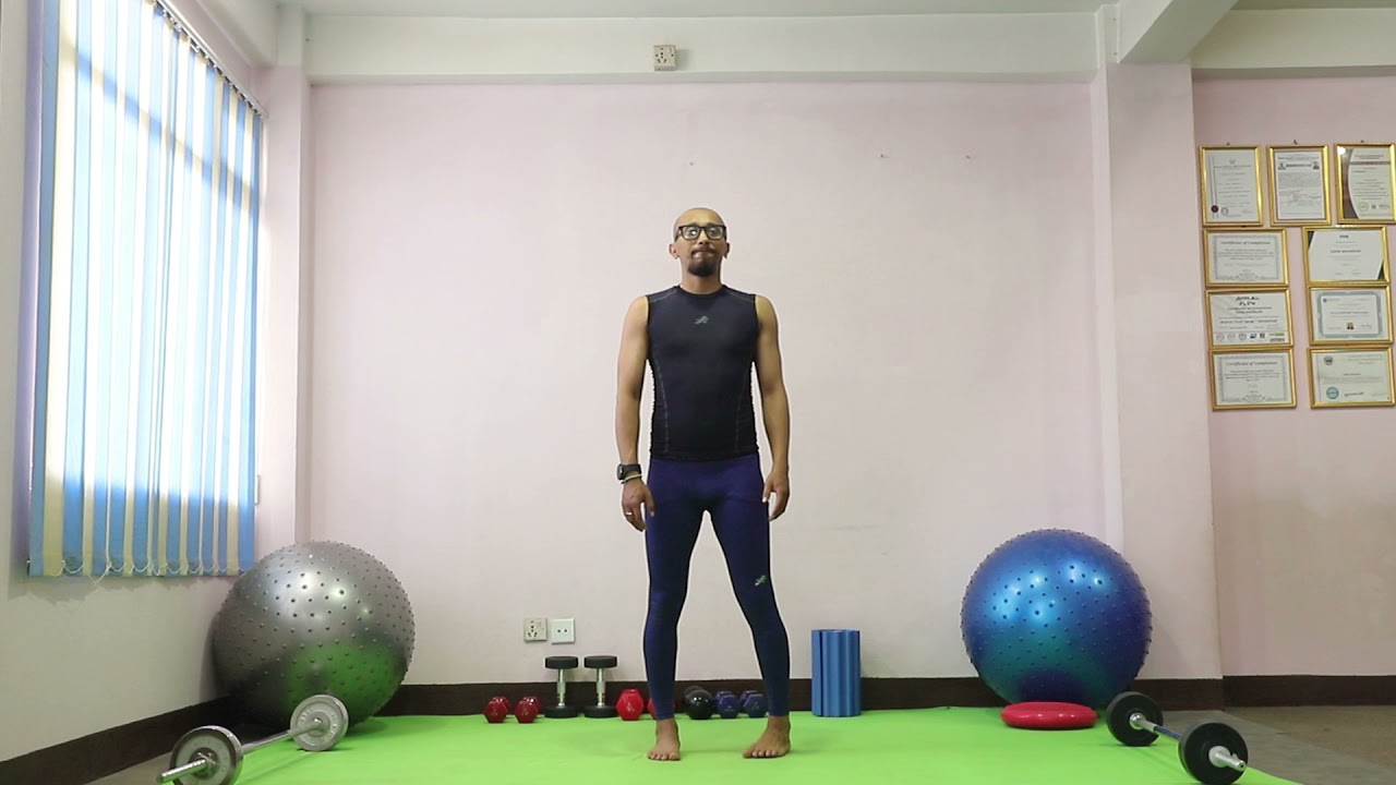 Internal Rotated Leg Transverse Plane Stance Squat:-Trunk Right & Left ...