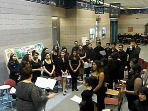 LONG ISLAND CITY HIGH SCHOOL QUEENS N.Y. CHORUS SING DURING OPEN HOUSE ...