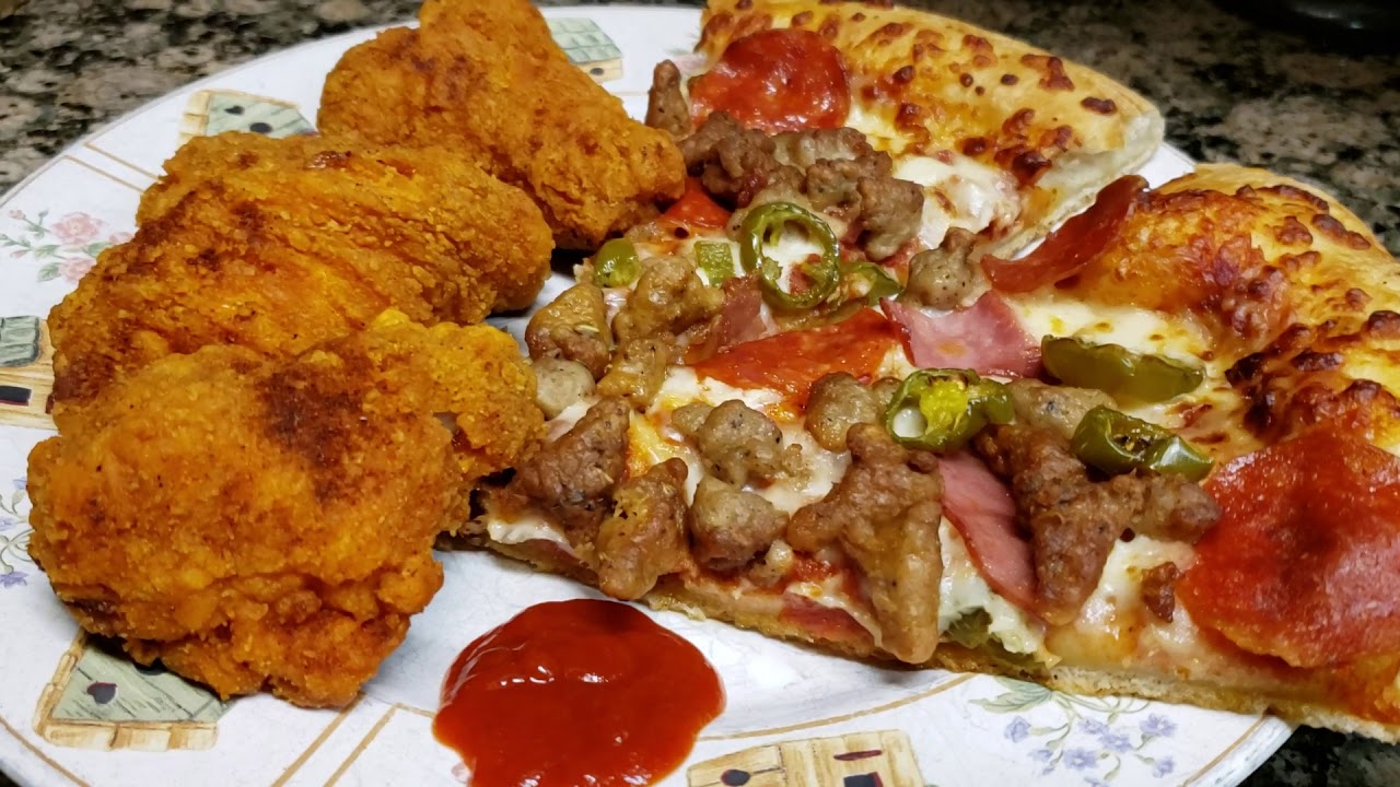Menu: Buffalo Chicken Wings & Meat Lovers Pizza! 🍕🌶🍗 - YouTube