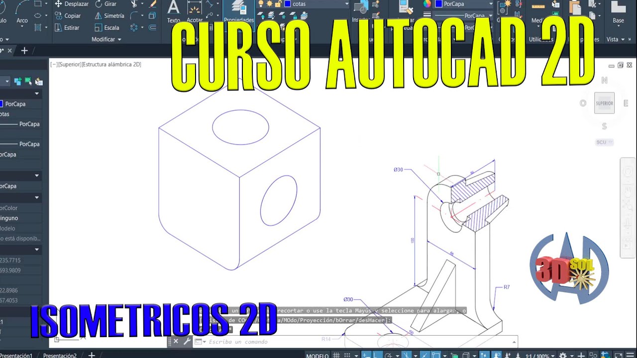 CURSO AUTOCAD como crear iso 2D en autocad 2024 - YouTube