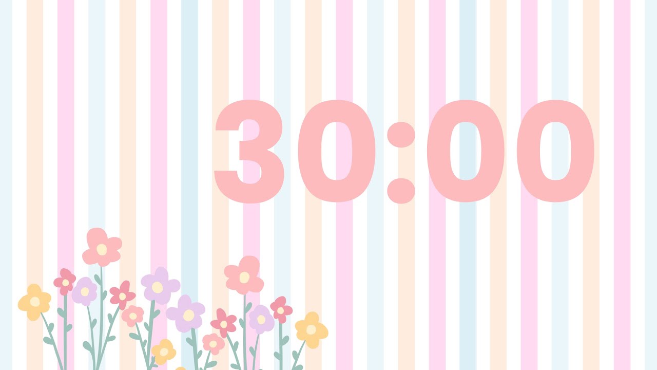 30 MIN PRETTY PASTEL SILENT TIMER - YouTube