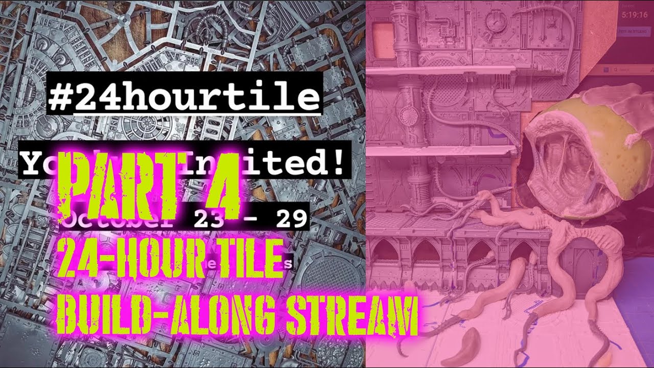 #24HourTile - PART 4! Sculpting Tyranid Drop Pod - Exterior - YouTube