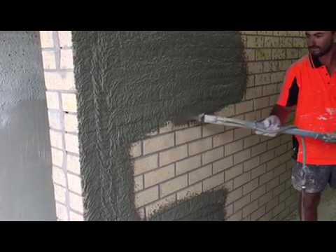 Grout pumps Australia render pump - YouTube