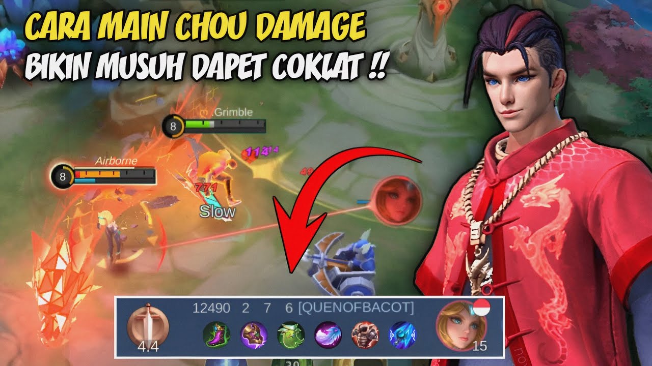 CARA MAIN CHOU DAMAGE + ROTASI YANG BENAR TERBARU ! BUILD CHOU TERSAKIT ...