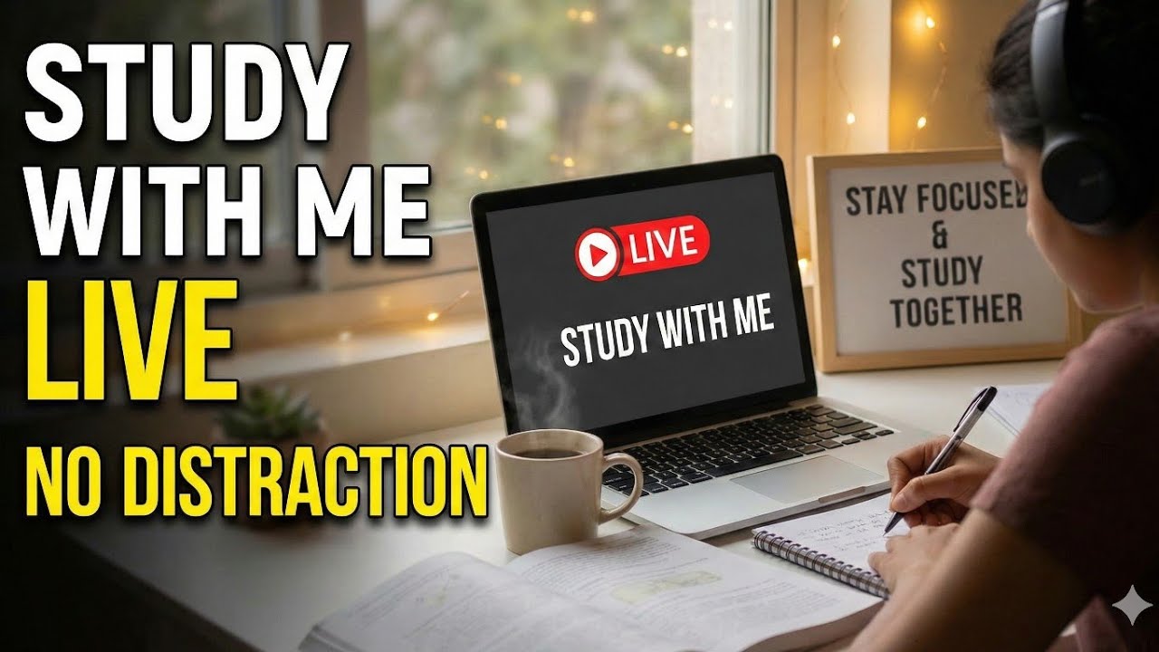 Study With Me LIVE | Stay Focused & Study Together | No Distraction ...